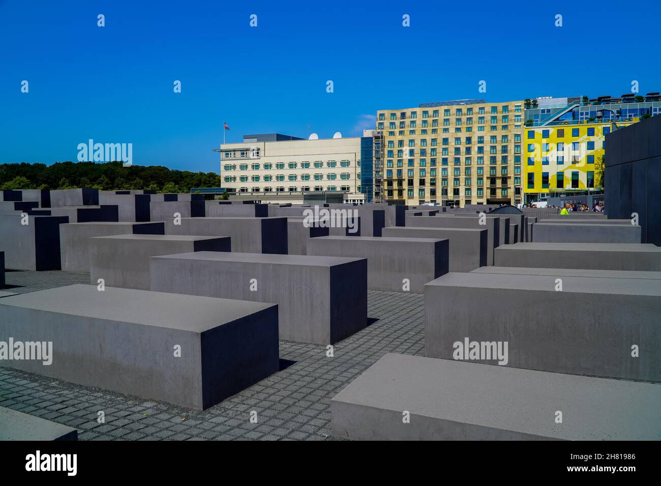 Berlin, Germany - October 1, 2021 - concrete blocks of remembrance at ...