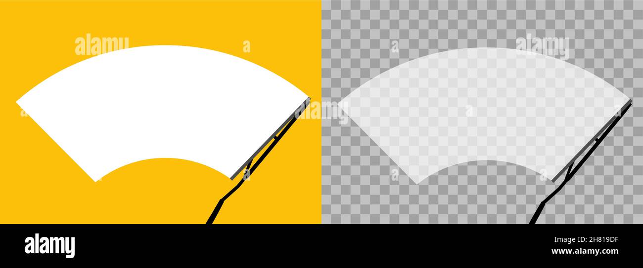 Car wiper windshield winter clean front window background. Vector ...