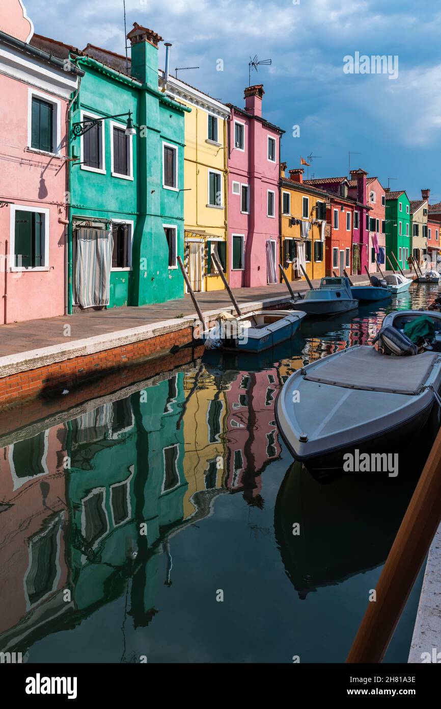 The magical colors of Burano and the Venice lagoon Stock Photo - Alamy