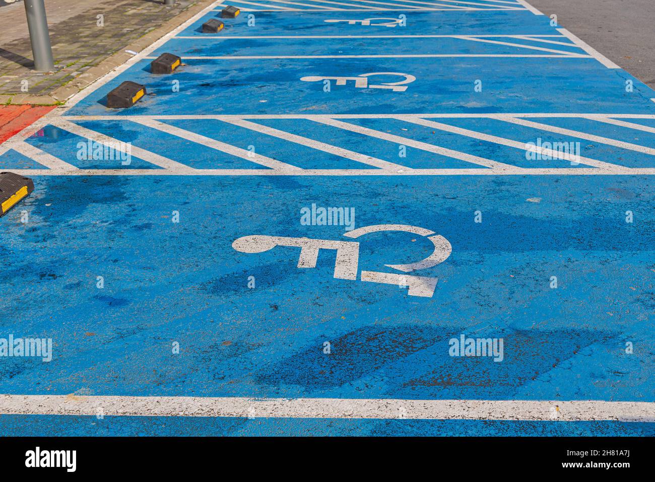 Blue Badge Permit Parking Space Reserved for People With Disability ...