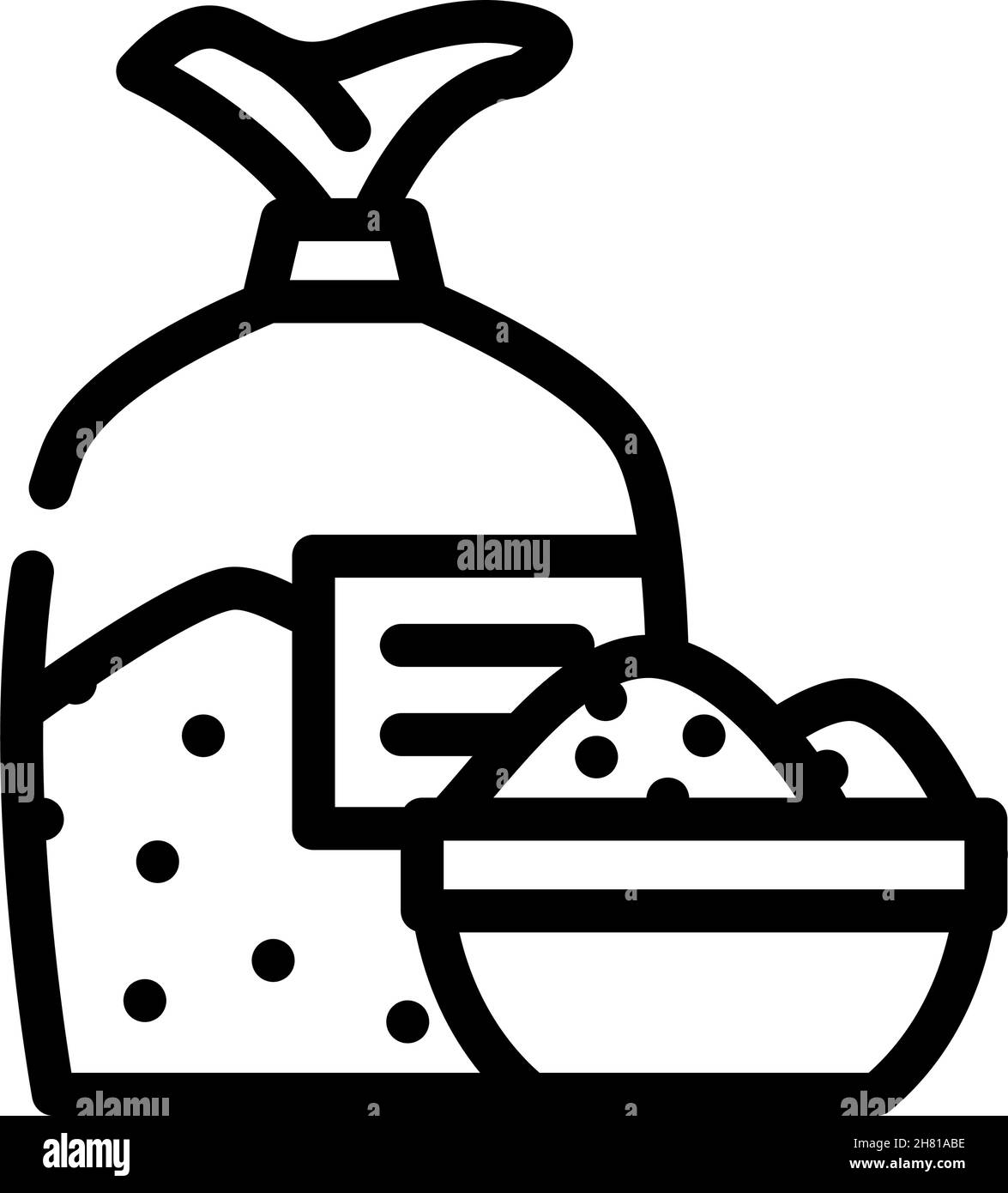 quinoa healthcare food line icon vector illustration Stock Vector Image ...