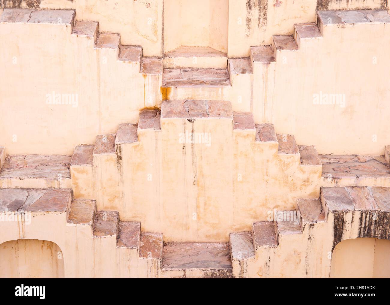 Old abstract wall with a step-like pattern Stock Photo - Alamy