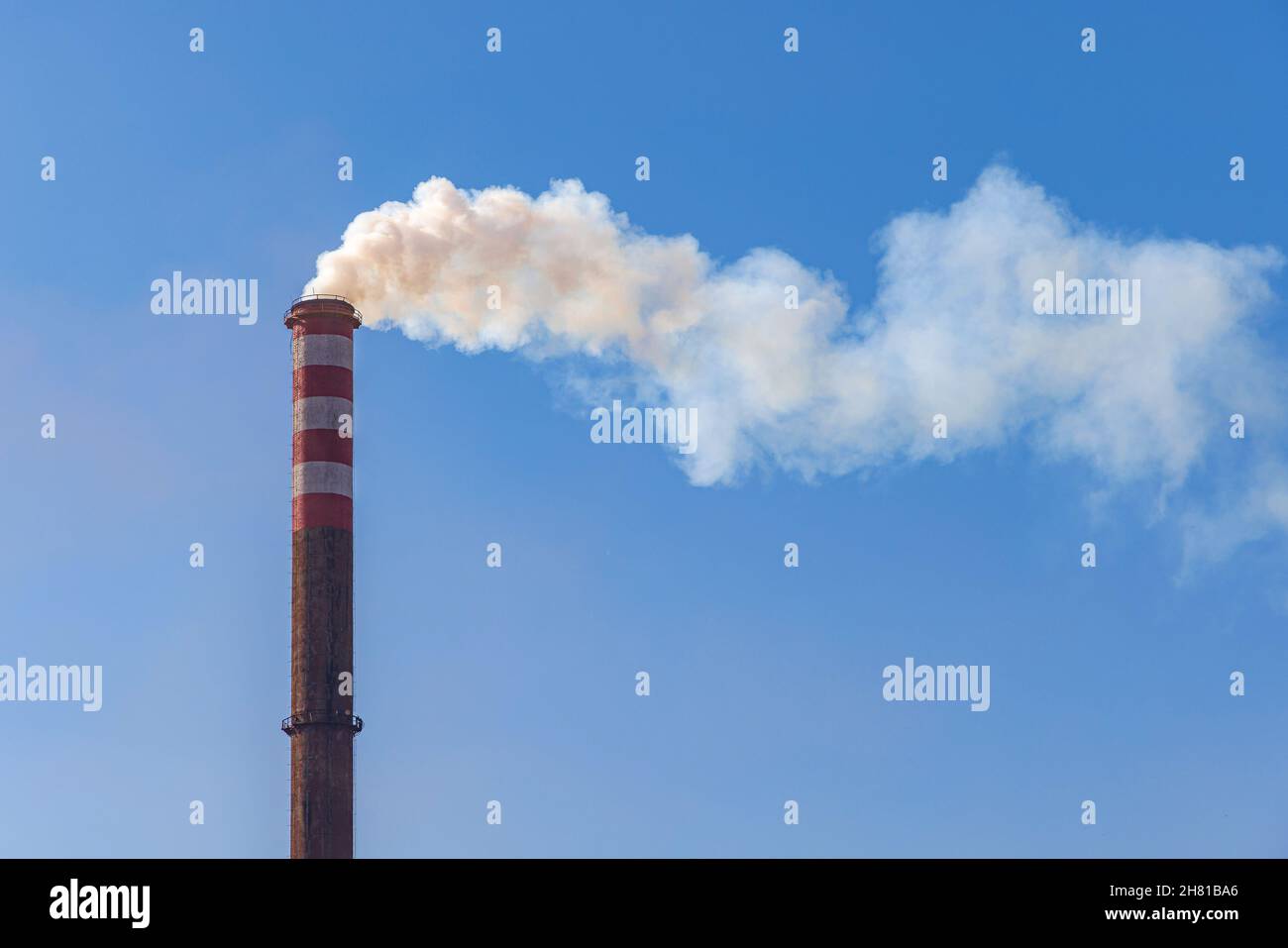 Steel Mill Industrial Chimney Air Pollution Problem Stock Photo - Alamy
