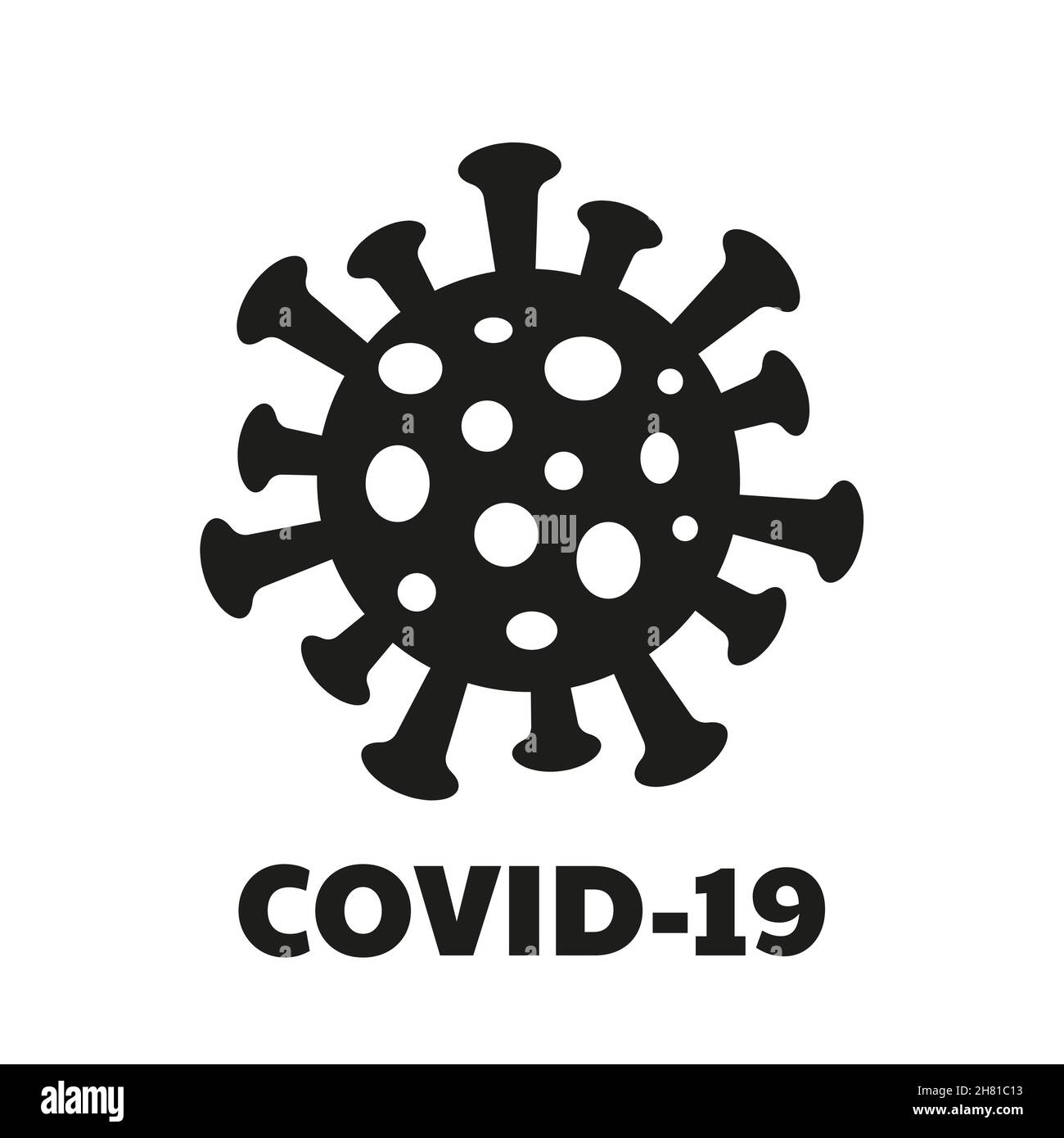 Coronavirus icon isolated on white background. Covid-19 Stock Vector ...