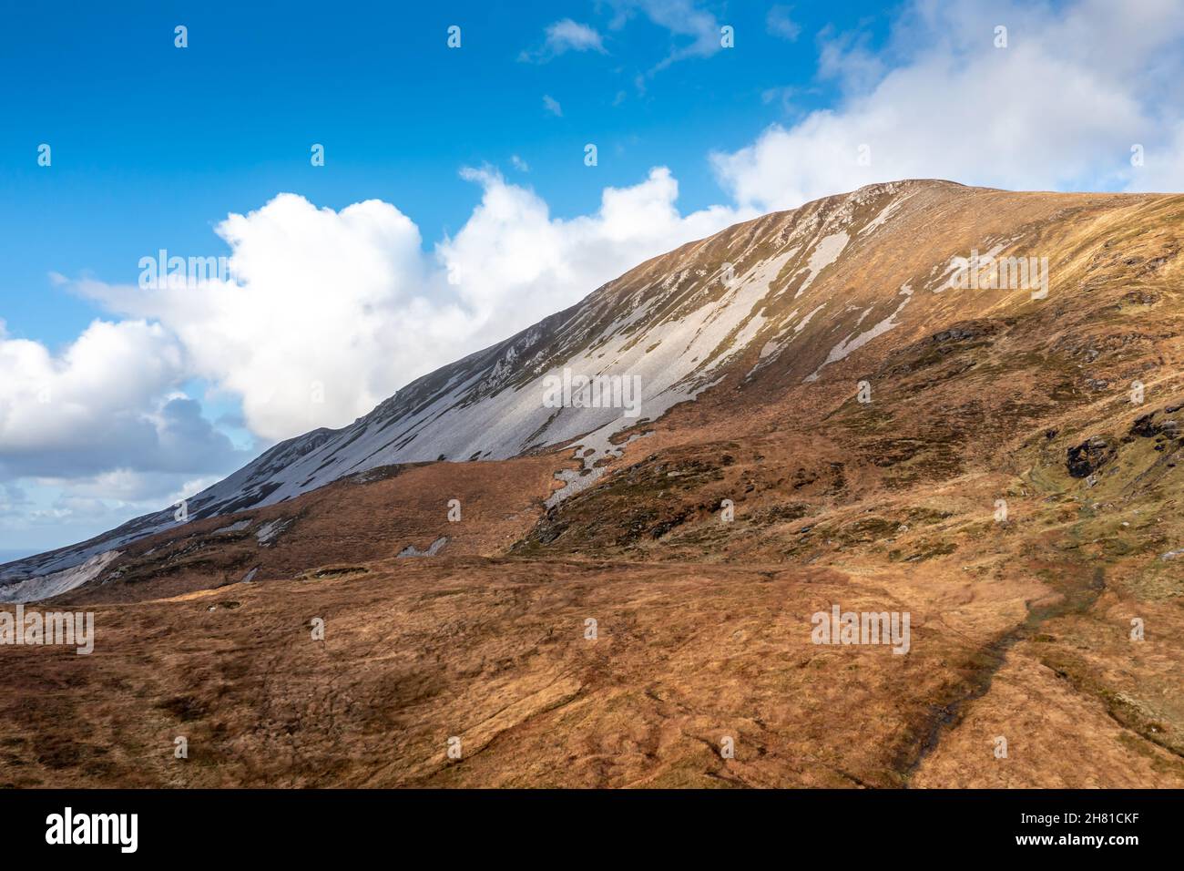 Aerial view of the Muckish Mountain in County Donegal - Ireland Stock ...