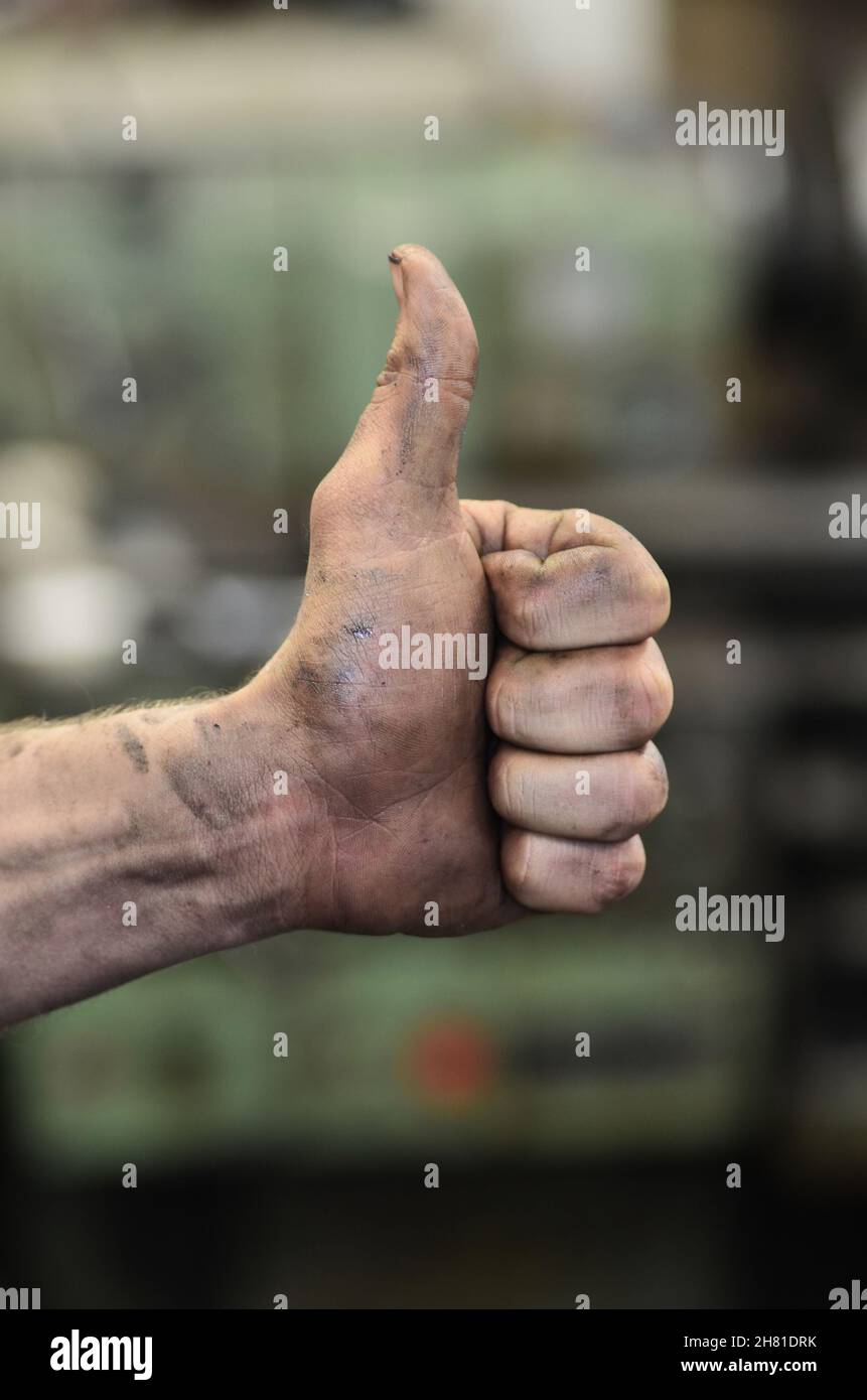 Dirty hand fist hi-res stock photography and images - Alamy