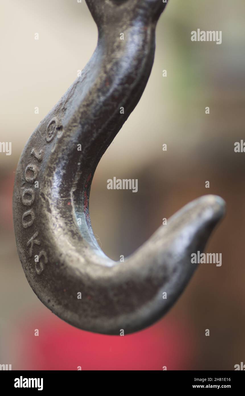 Close up industrial chain hook hi-res stock photography and images - Alamy