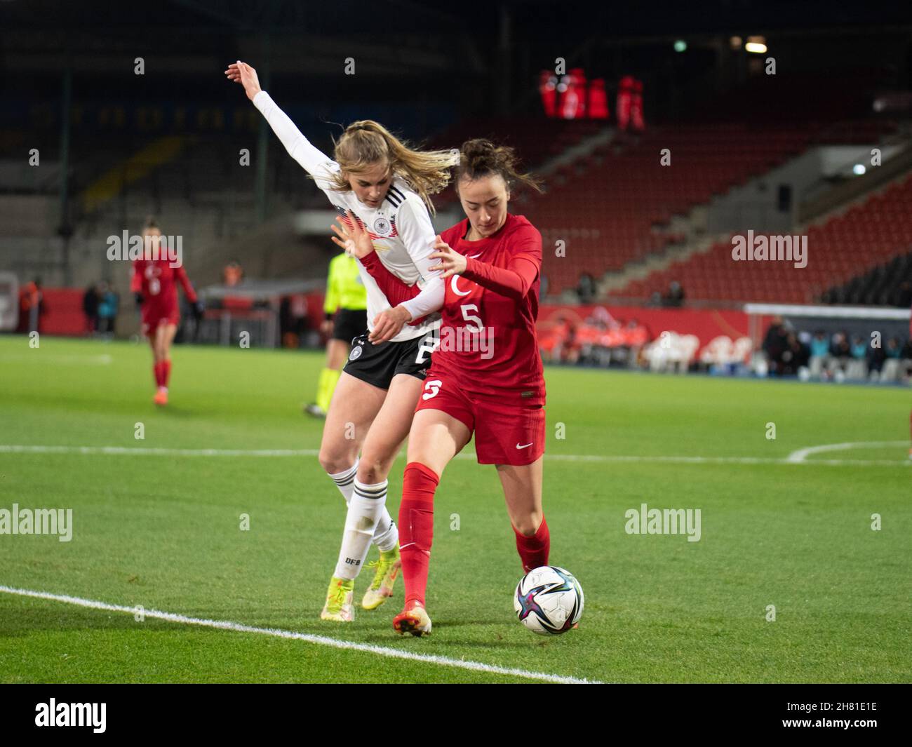 Jule Brand (2 Germany) and Dilan Yesim, Taskin (5 Turkey) during the ...