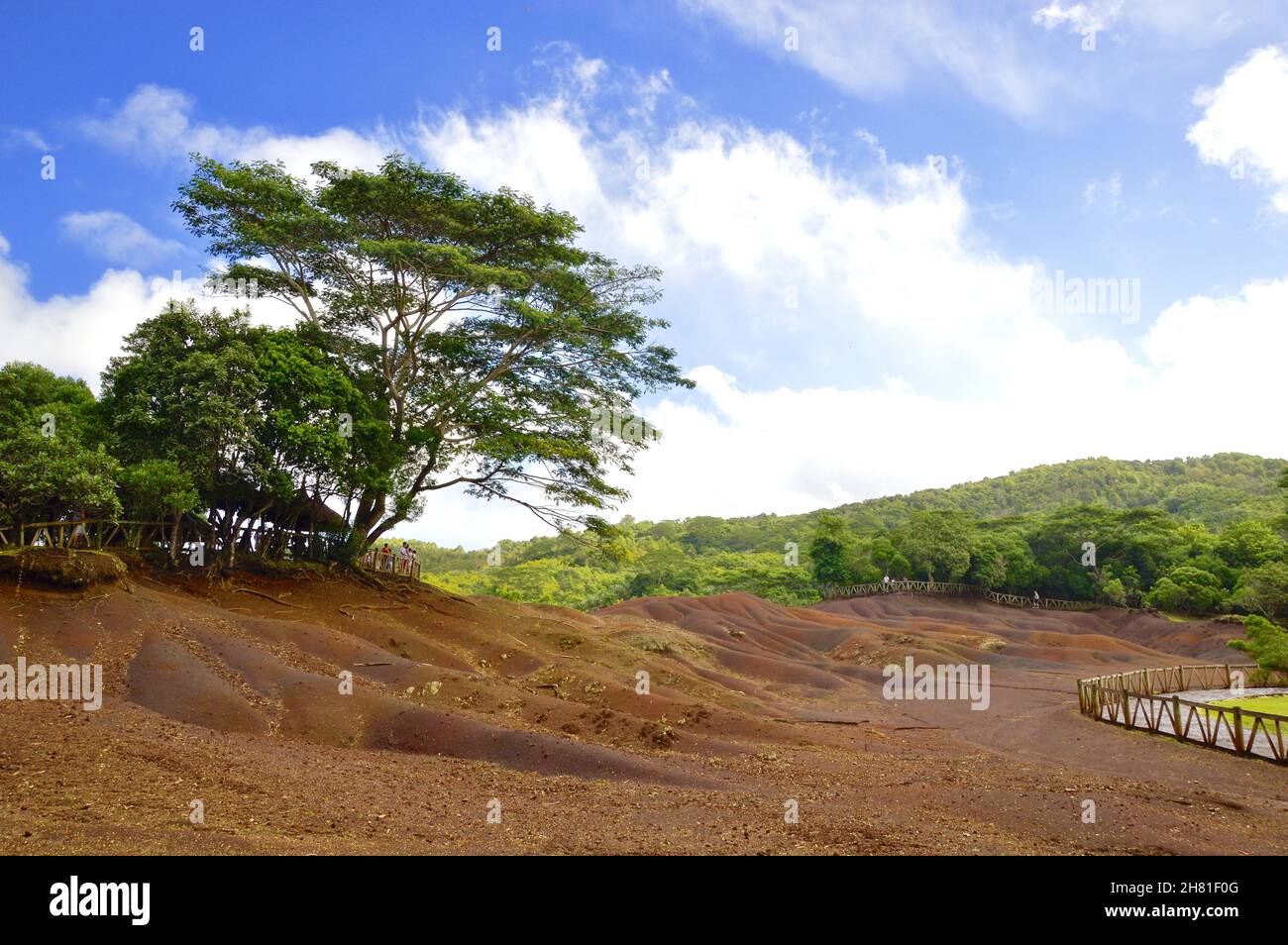 Landscape under the cloudy sky in Mauritius Stock Photo - Alamy