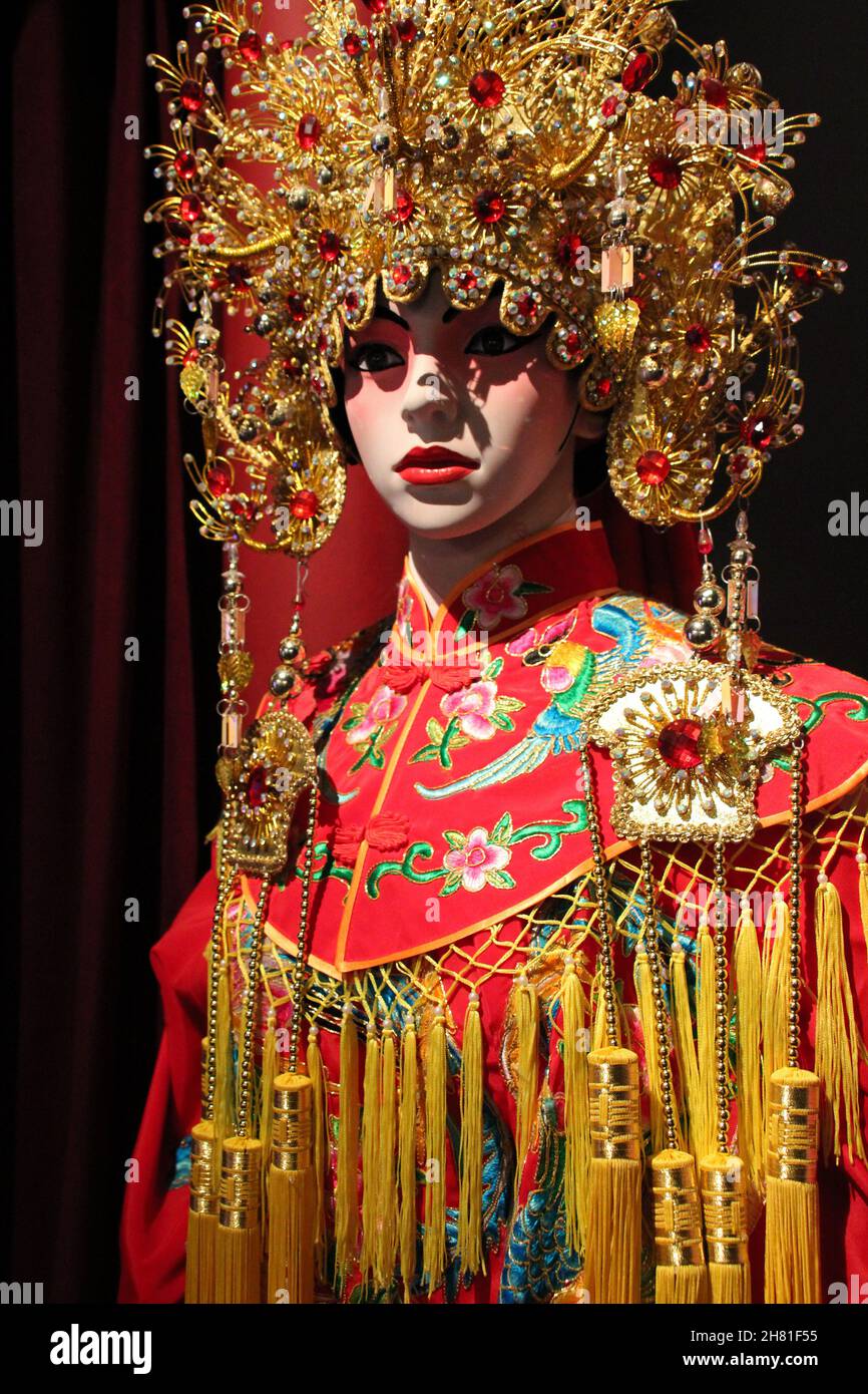 traditional outfit of a chinese opera singer in singapore Stock Photo ...