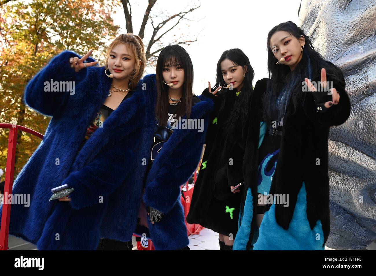 South Korean girl group AESPA participates in the 95th Annual Macy's ...
