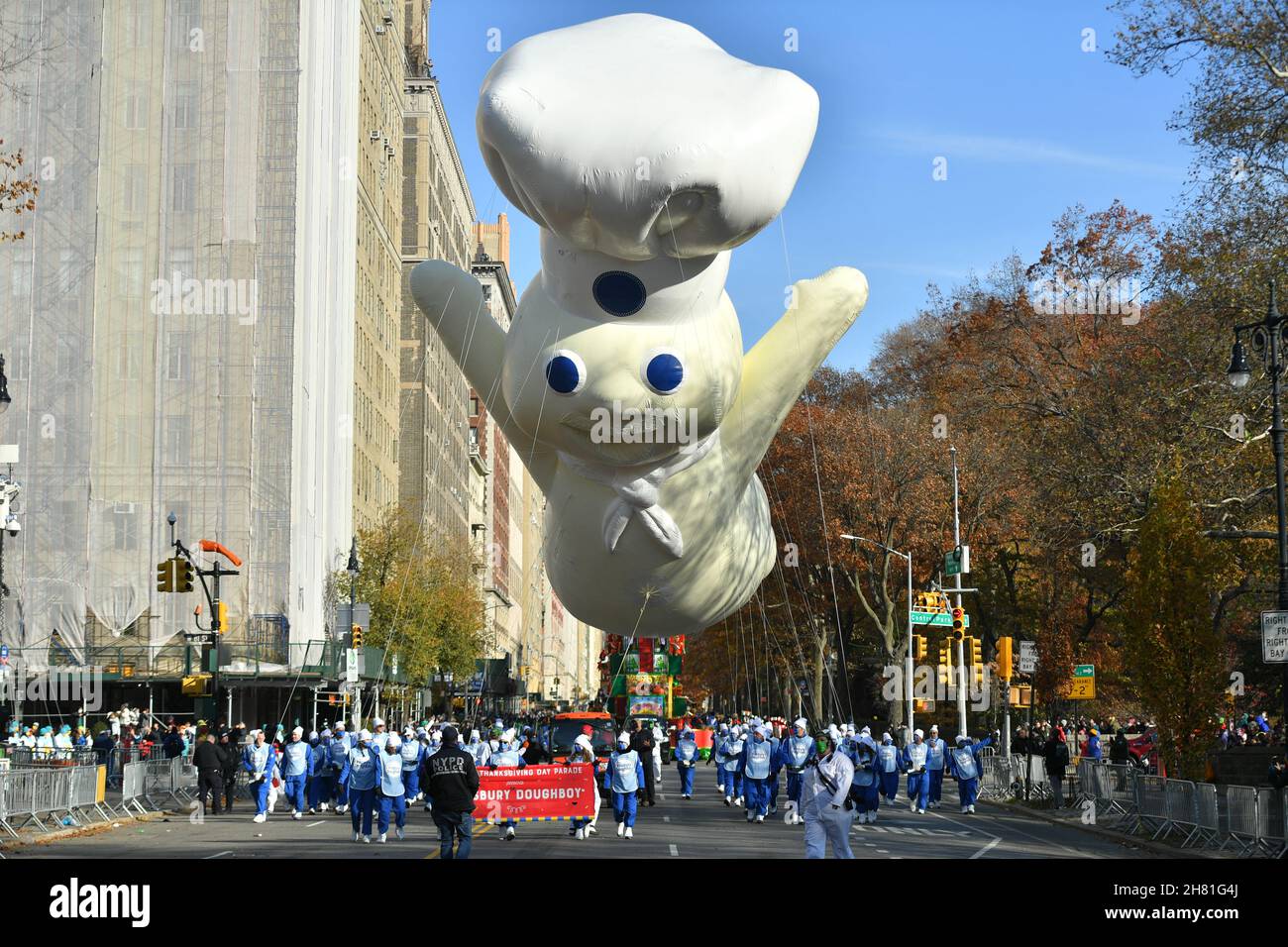 “Pillsbury Doughboy” balloon at the 95th Annual Macy's Thanksgiving Day ...