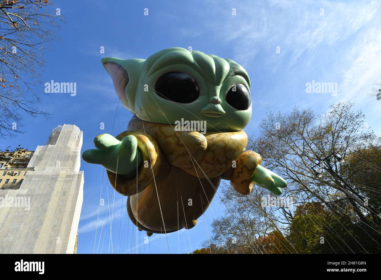 "Grogu"(aka Baby Yoda) balloon at the 95th Annual Macy's Thanksgiving ...