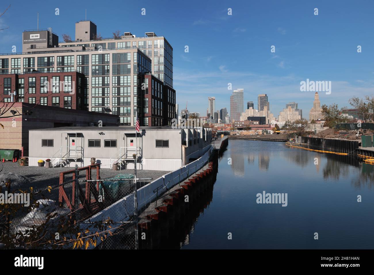 Gowanus Canal, Brooklyn, New York, looking north from the 3rd Street ...