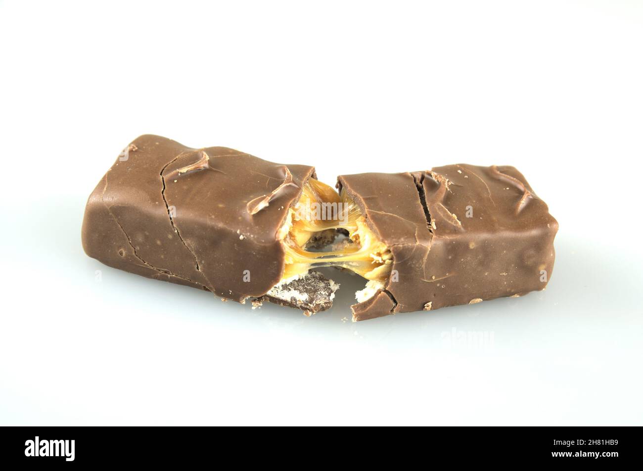 Snickers bar isolated on white background Stock Photo - Alamy