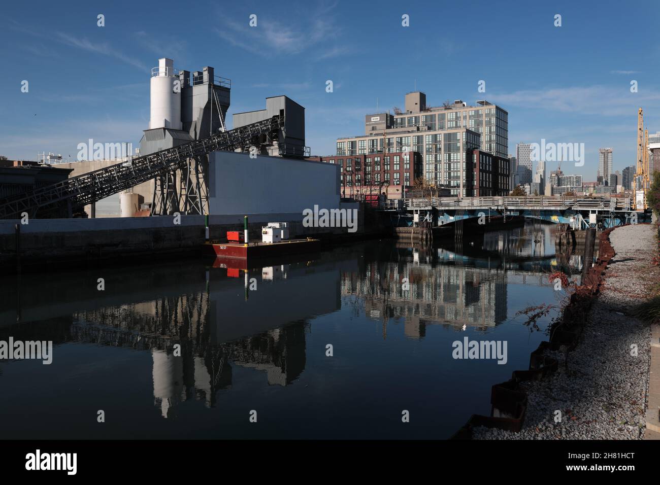 Gowanus Canal, Brooklyn, New York, looking north from the 3rd Street ...