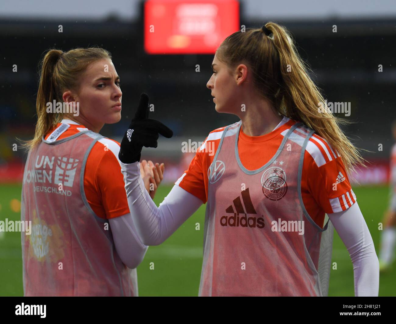 Laura Freigang 11 (Germany) and Jule Brand (2 Germany) during the ...