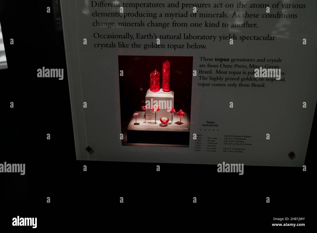 Red Ruby Gem Jewelry in Smithsonian Museum Stock Photo - Alamy