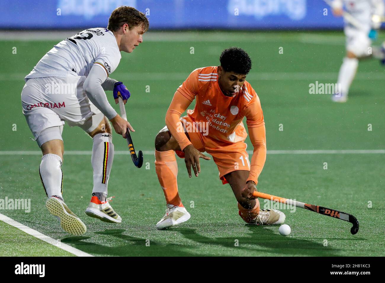 AMSTELVEEN, NETHERLANDS - NOVEMBER 26: Simon Gougnard of Belgium ...