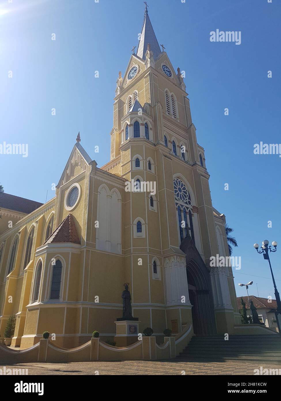 Sanctuary of Santa Rita de Cassia, bottom-up view, Santa Rita do Passa ...