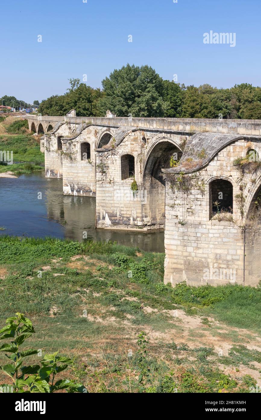 BYALA, BULGARIA - AUGUST 15, 2020: Nineteenth-century bridge over the ...