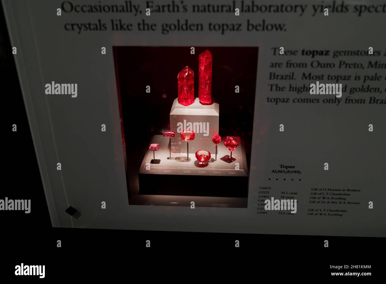 Red Ruby Gem Jewelry in Smithsonian Museum Stock Photo - Alamy