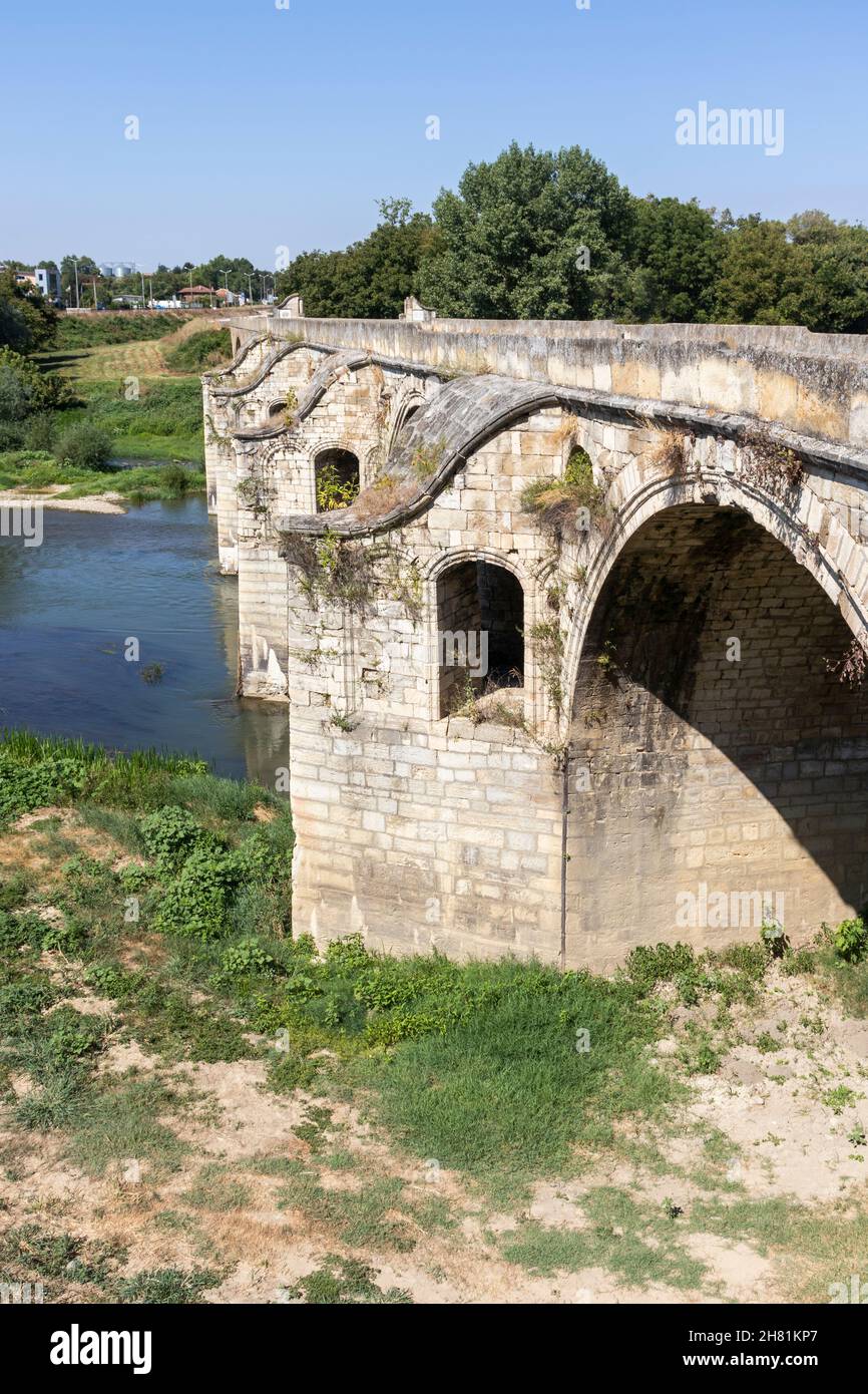 BYALA, BULGARIA - AUGUST 15, 2020: Nineteenth-century bridge over the ...