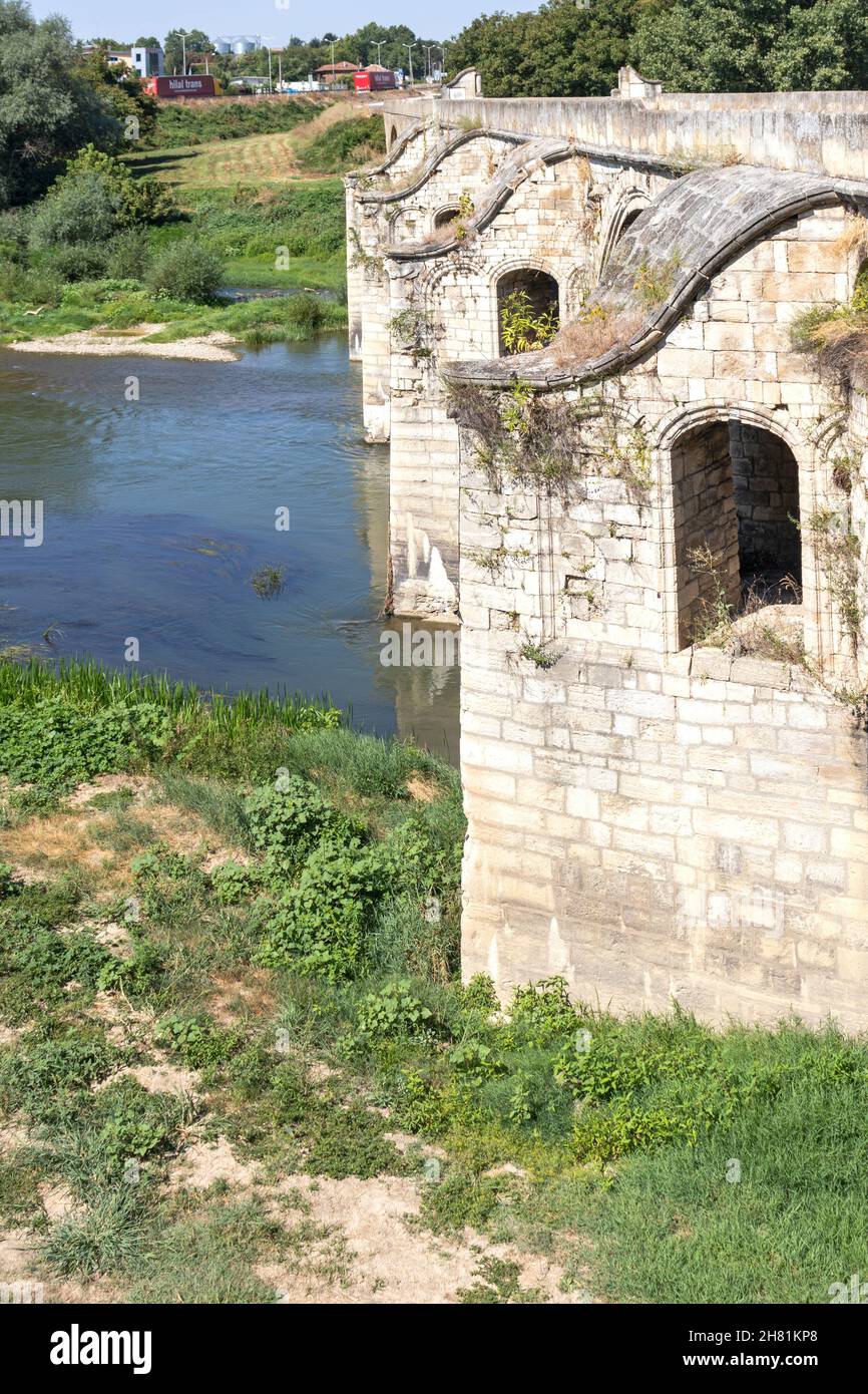 BYALA, BULGARIA - AUGUST 15, 2020: Nineteenth-century bridge over the ...