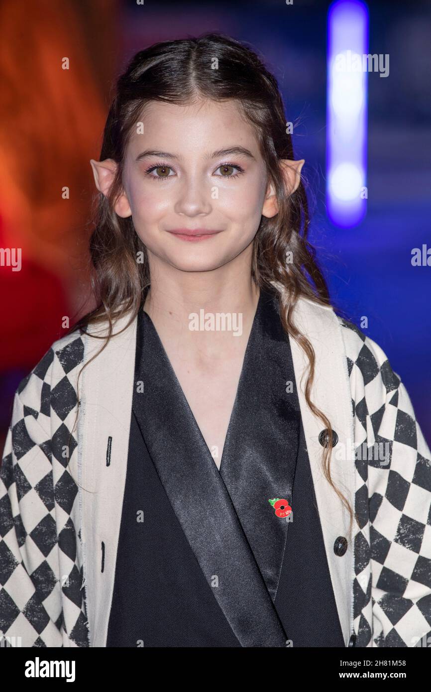 London, UK. Indica Watson at the UK Premiere of 'A Boy Called Christmas ...