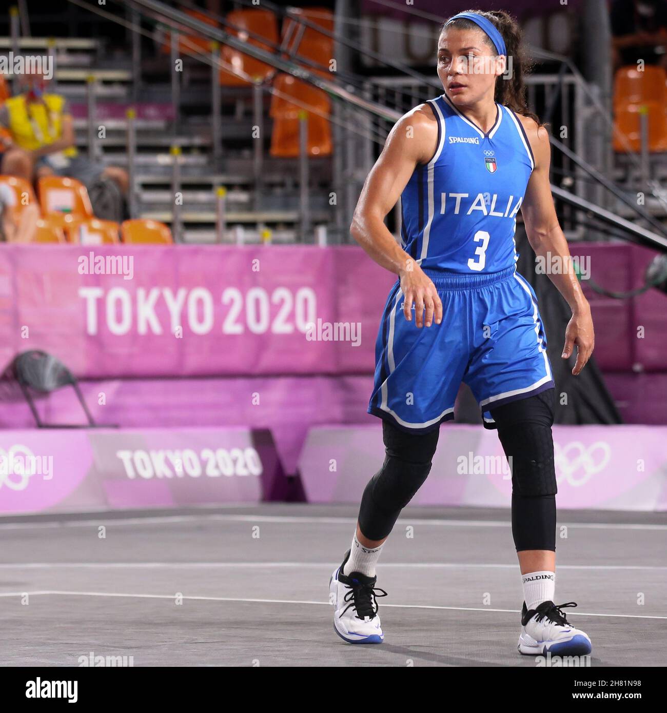 JULY 24th, 2021 - TOKYO, JAPAN: Rae Lin D'ALIE of Italy in action during the 3x3 Basketball ...