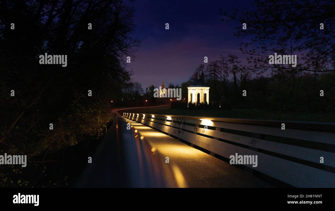 Lighted pathway hi-res stock photography and images - Alamy
