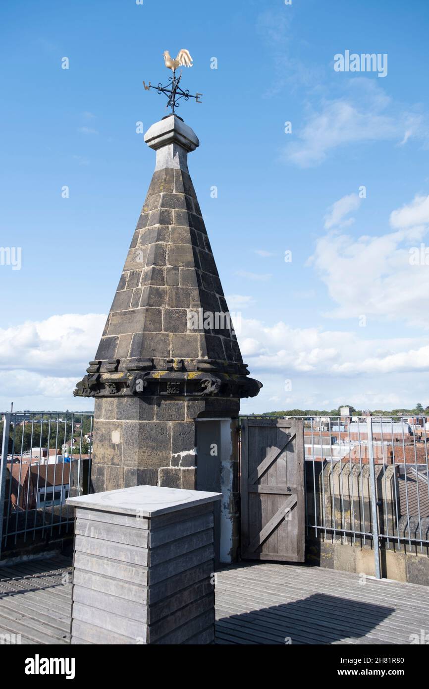 Entrance tower to the roof of the St A;bans Clock Tower, St Albans ...