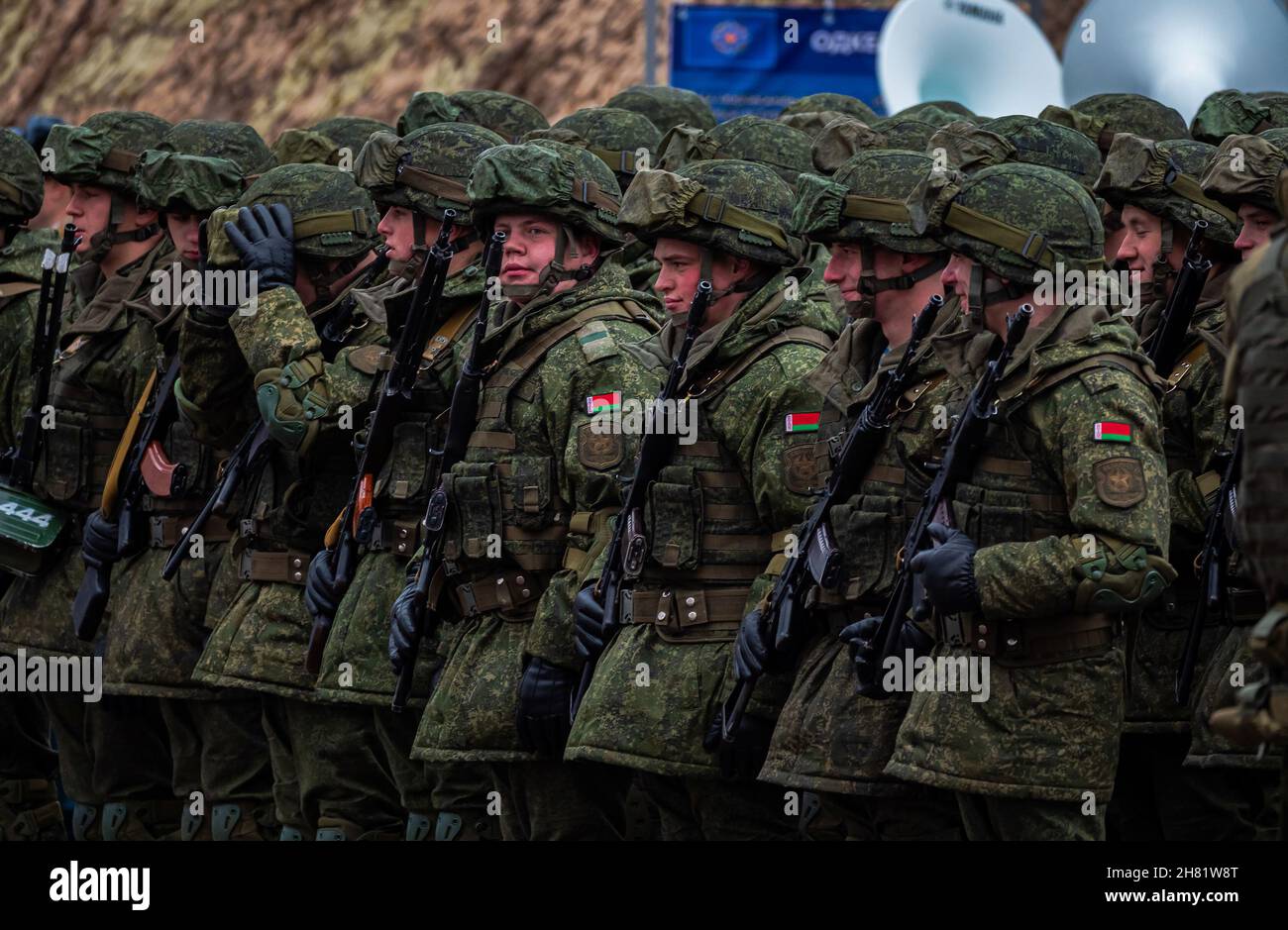 Kazan, Russia. 08 November 2021. Soldiers of the Belarusian Armed ...