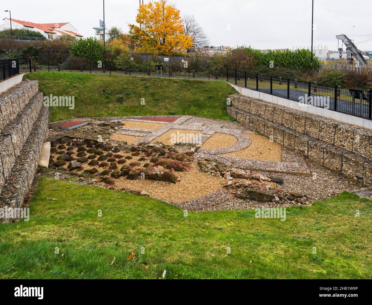 Reconstruction of Roman baths at the original site of the baths in ...