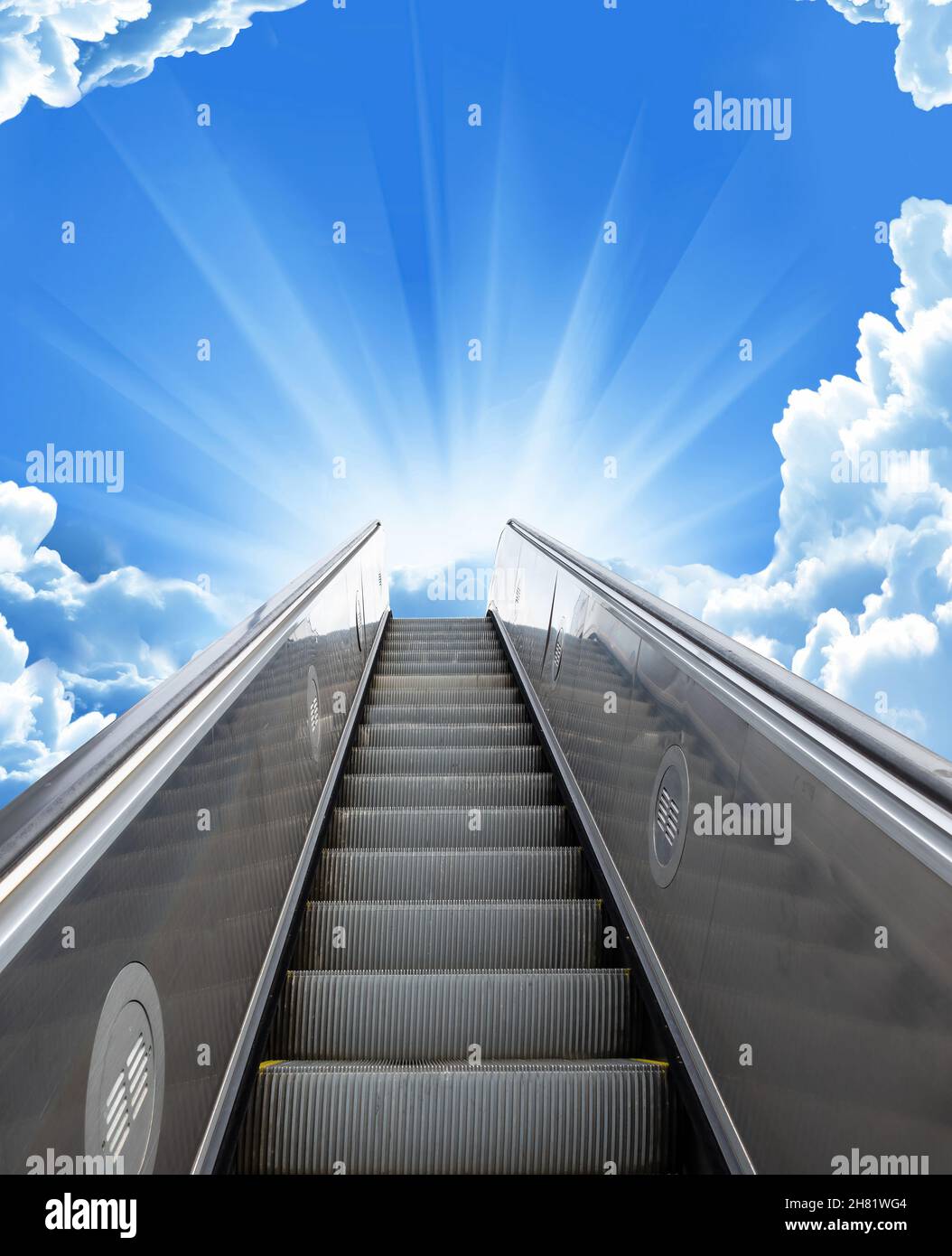 Representation of escalator to heaven Stock Photo - Alamy