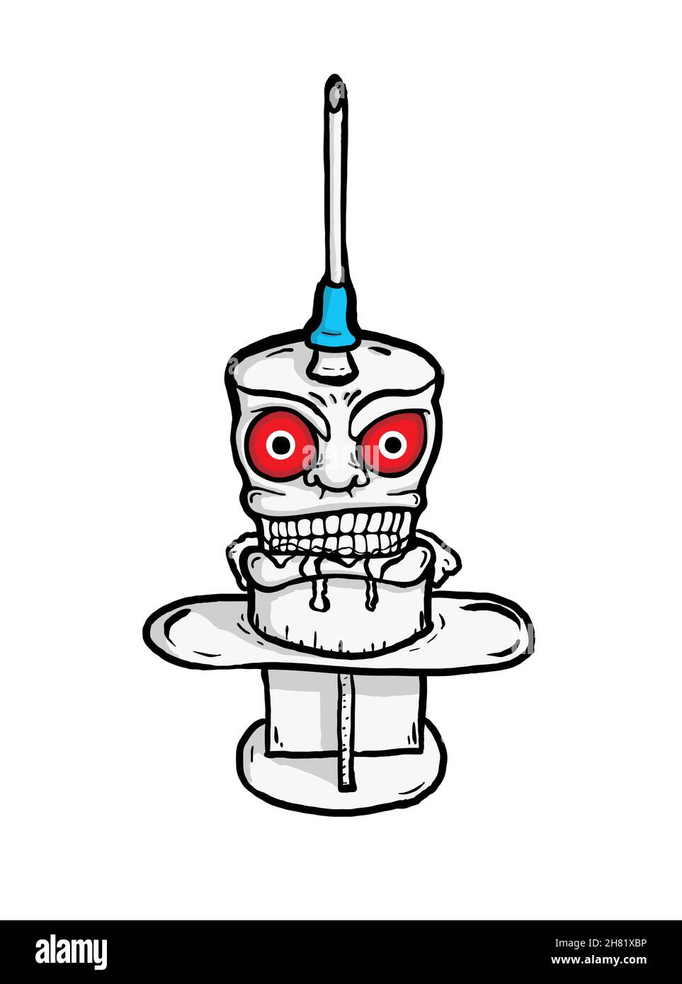 Vaccine injection character emoticon, vector illustration Stock Vector ...