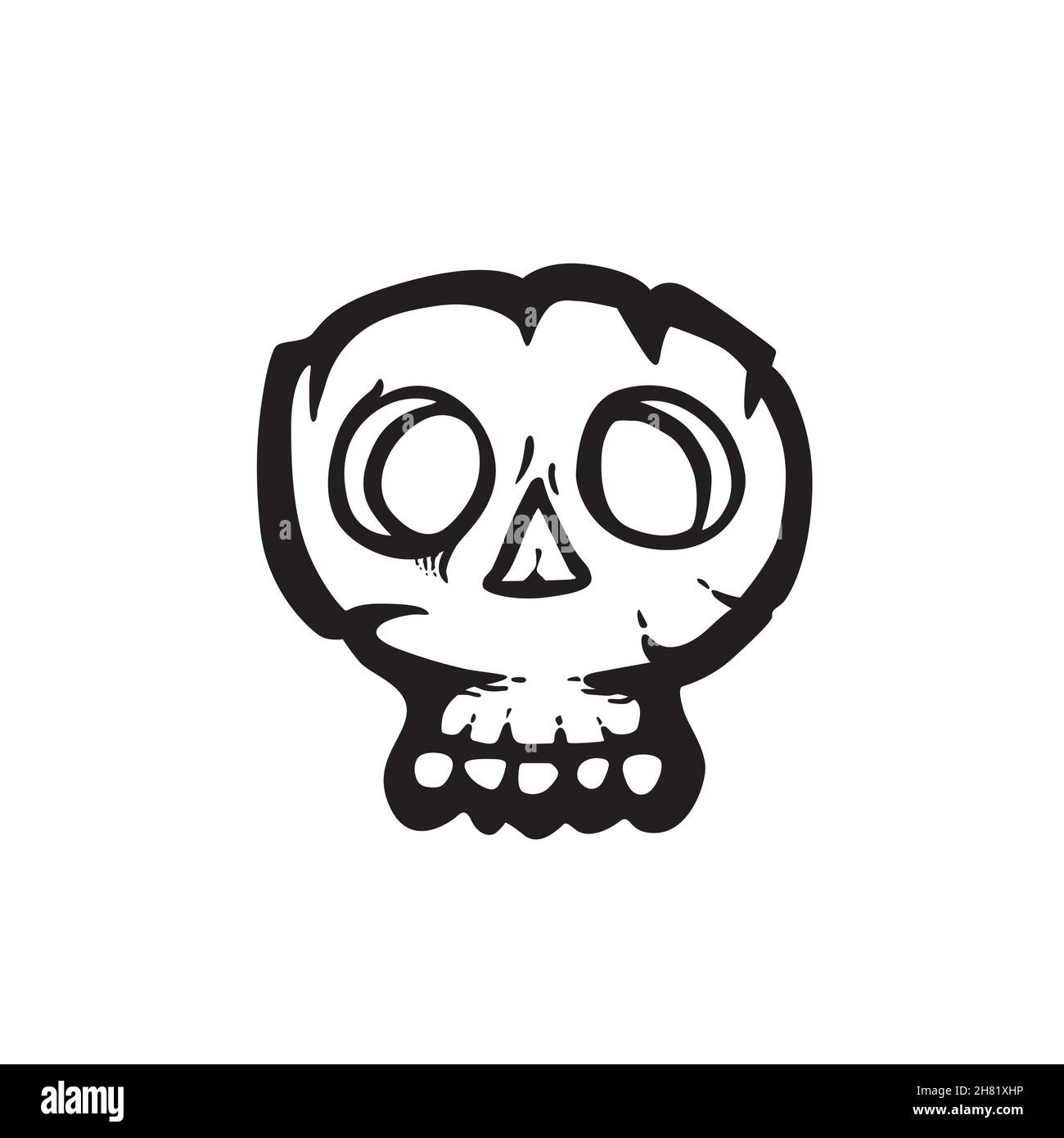 Cartoon skull Black and White Stock Photos & Images - Alamy