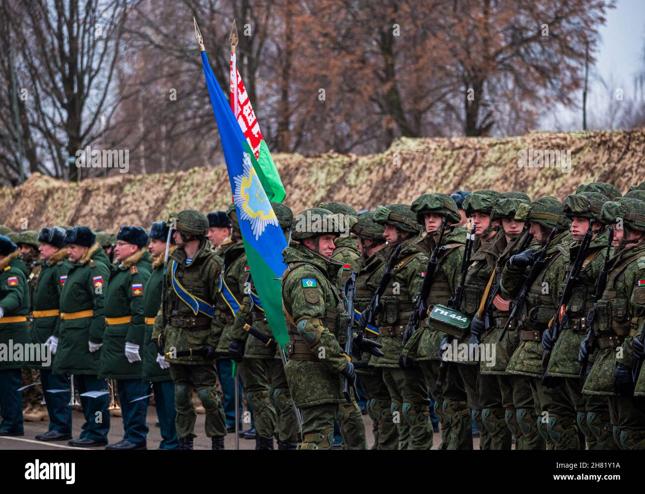 Kazan, Russia. 08 November 2021. Soldiers of the Belarusian Armed ...