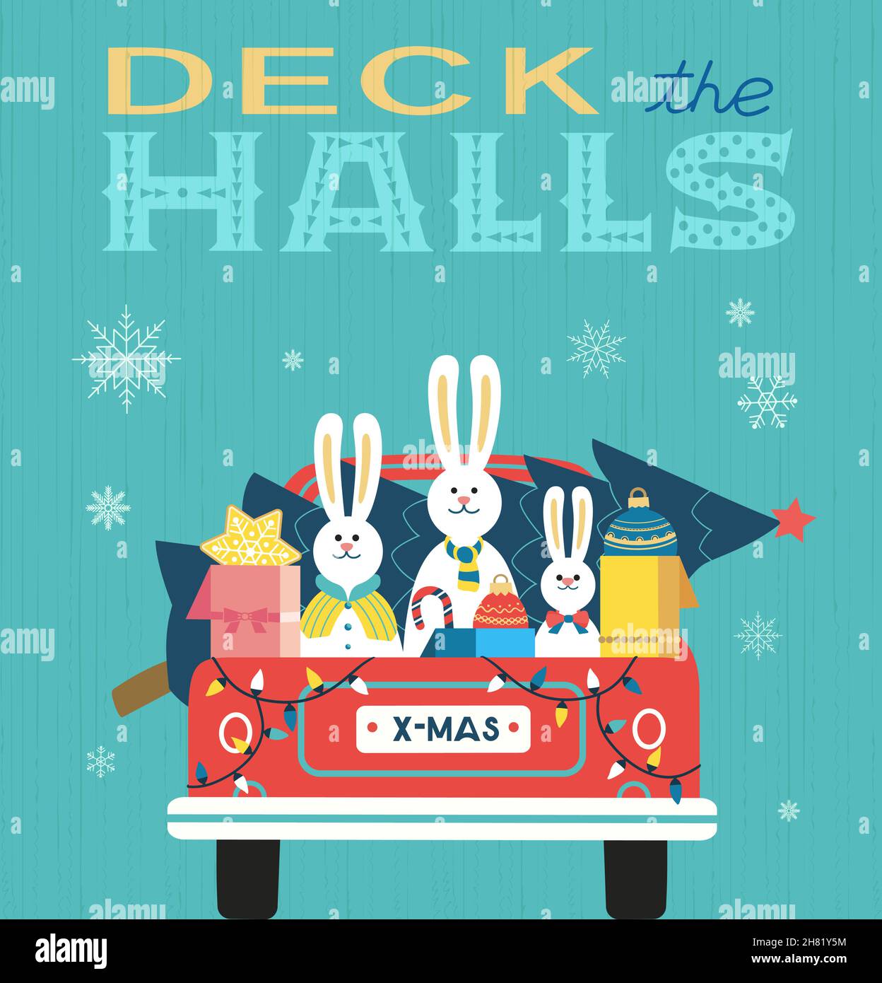 Christmas red retro toy Stock Vector Images - Alamy