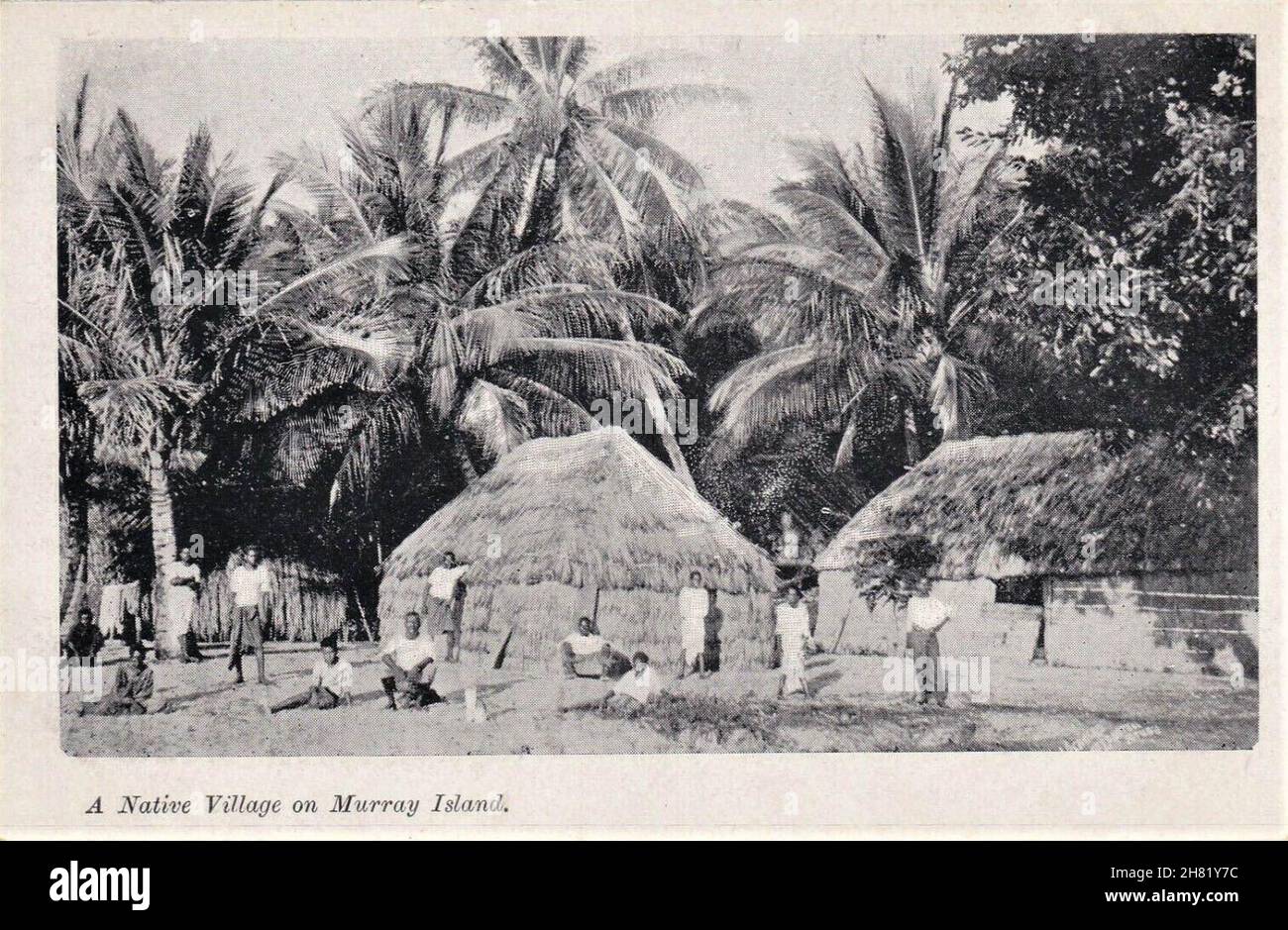 A Native Village on Murray Island, Qld - circa 1907 Stock Photo - Alamy