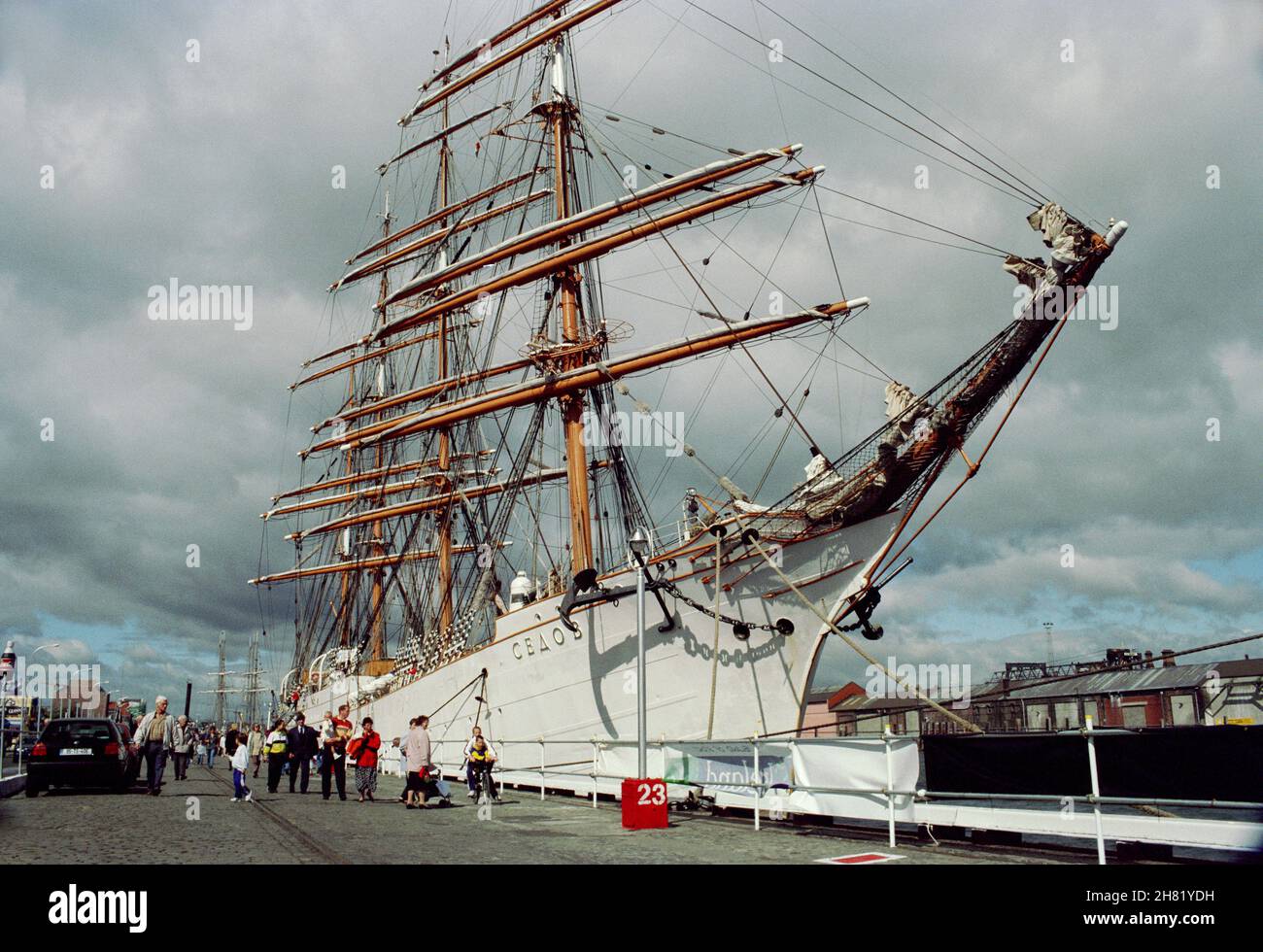 The sailing ship Sedov in Dublin, Ireland, in August 1998, for the tall ...