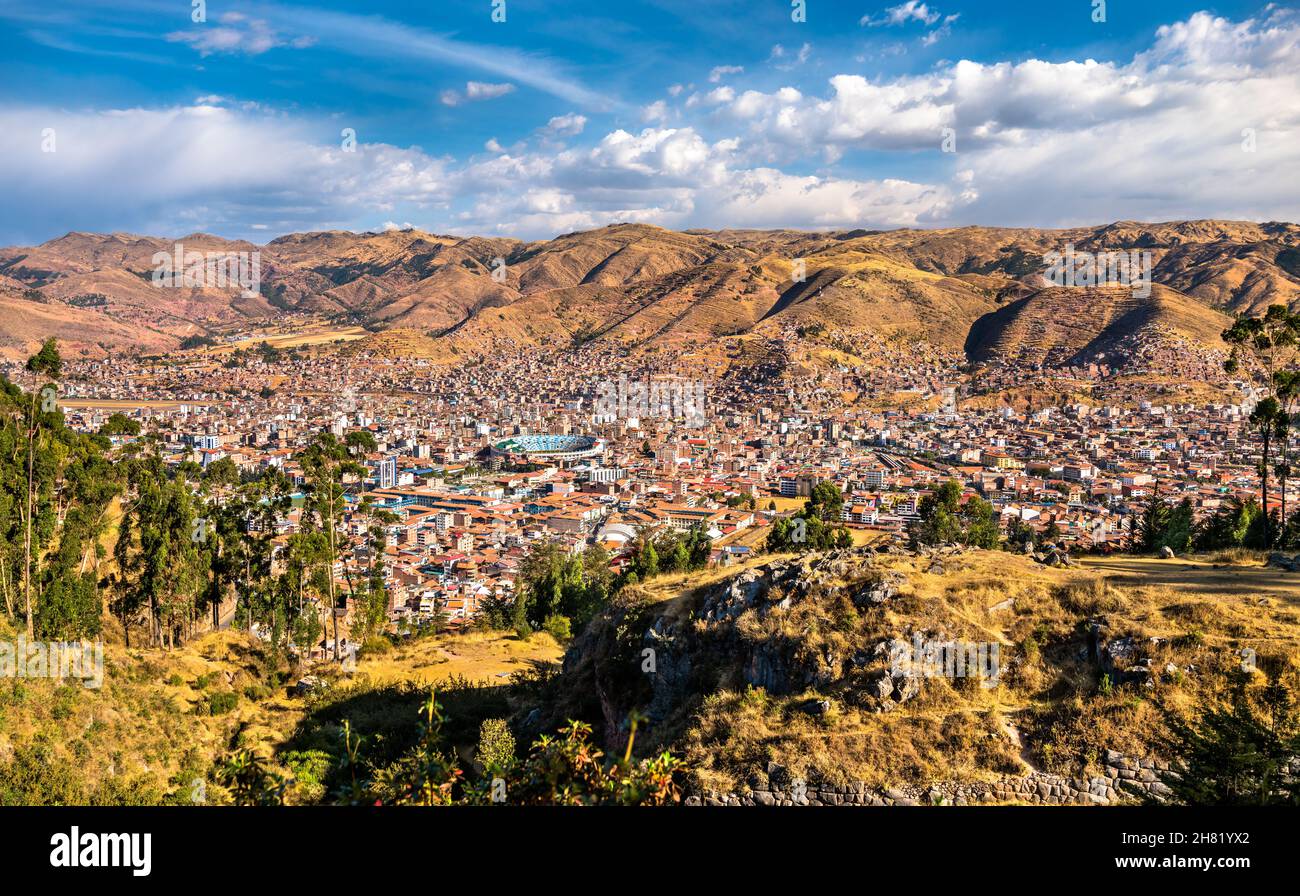 Peru cusco aerial view cusco hi-res stock photography and images - Alamy
