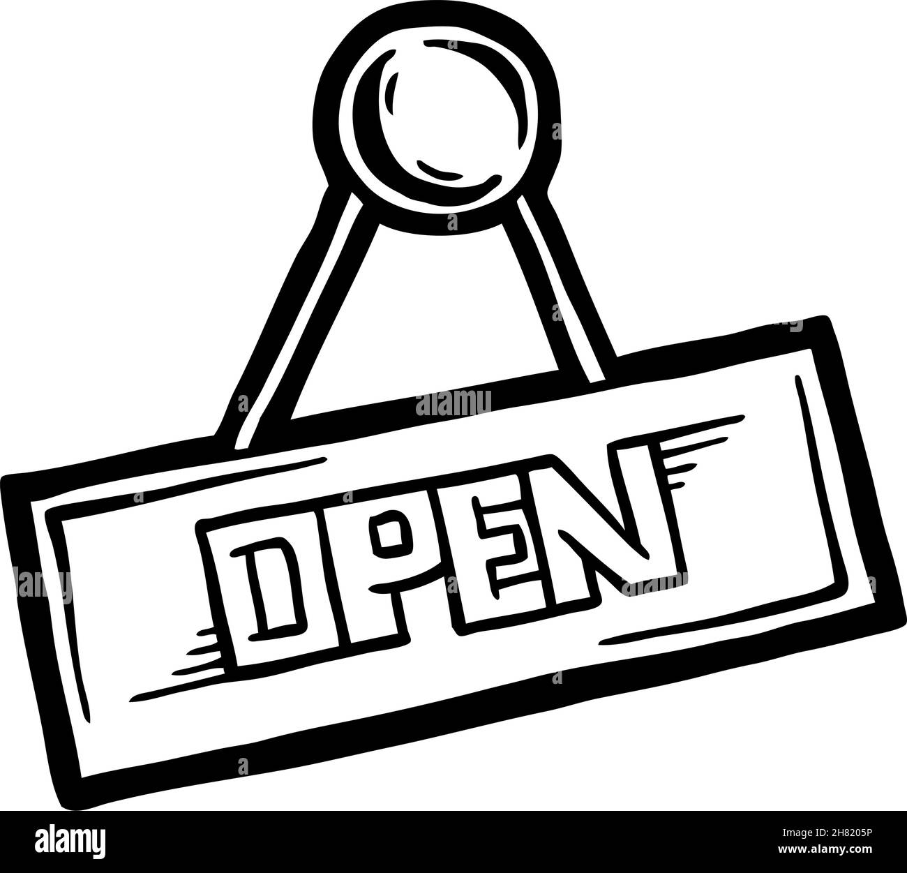 Painted Open text, vector illustration Stock Vector Image & Art - Alamy