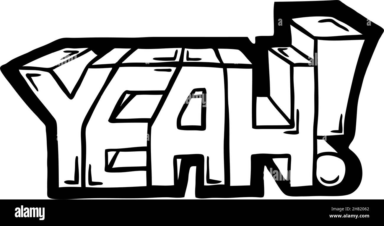 Painted Yeah! text, vector illustration Stock Vector Image & Art - Alamy