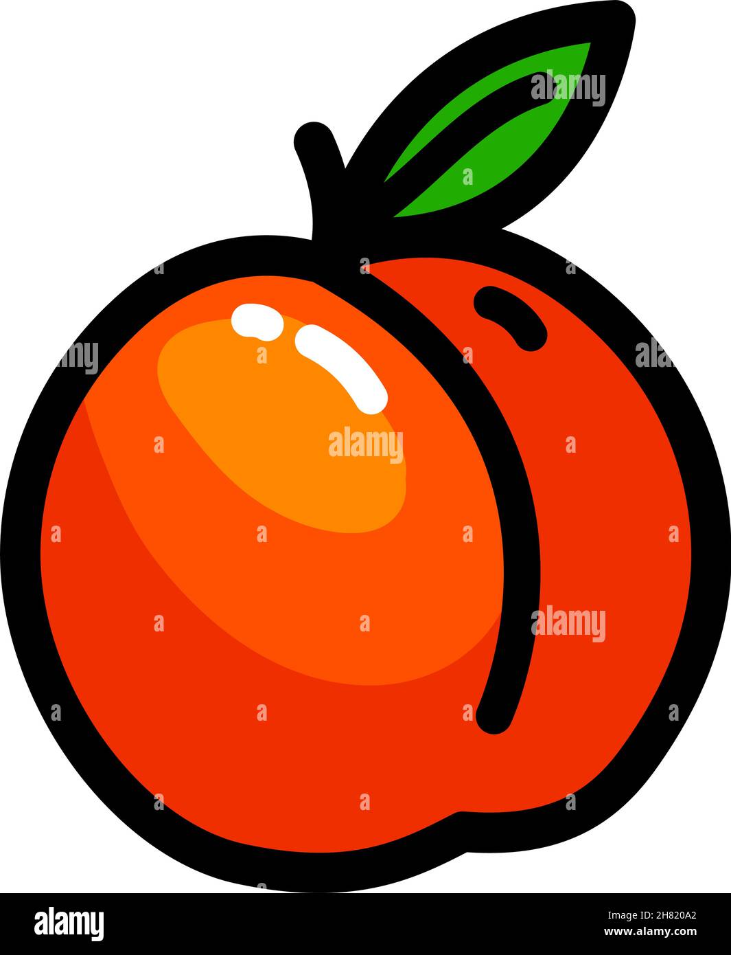 Peach color icon, simple vector sign, flat pictogram isolated on white ...