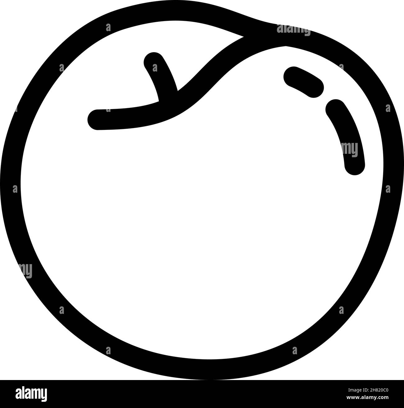 Peach outline icon, simple vector sign, linear pictogram isolated on ...