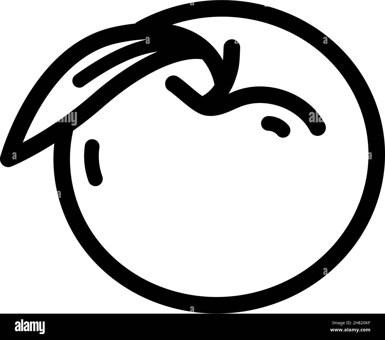 Peach outline icon, simple vector sign, linear pictogram isolated on ...