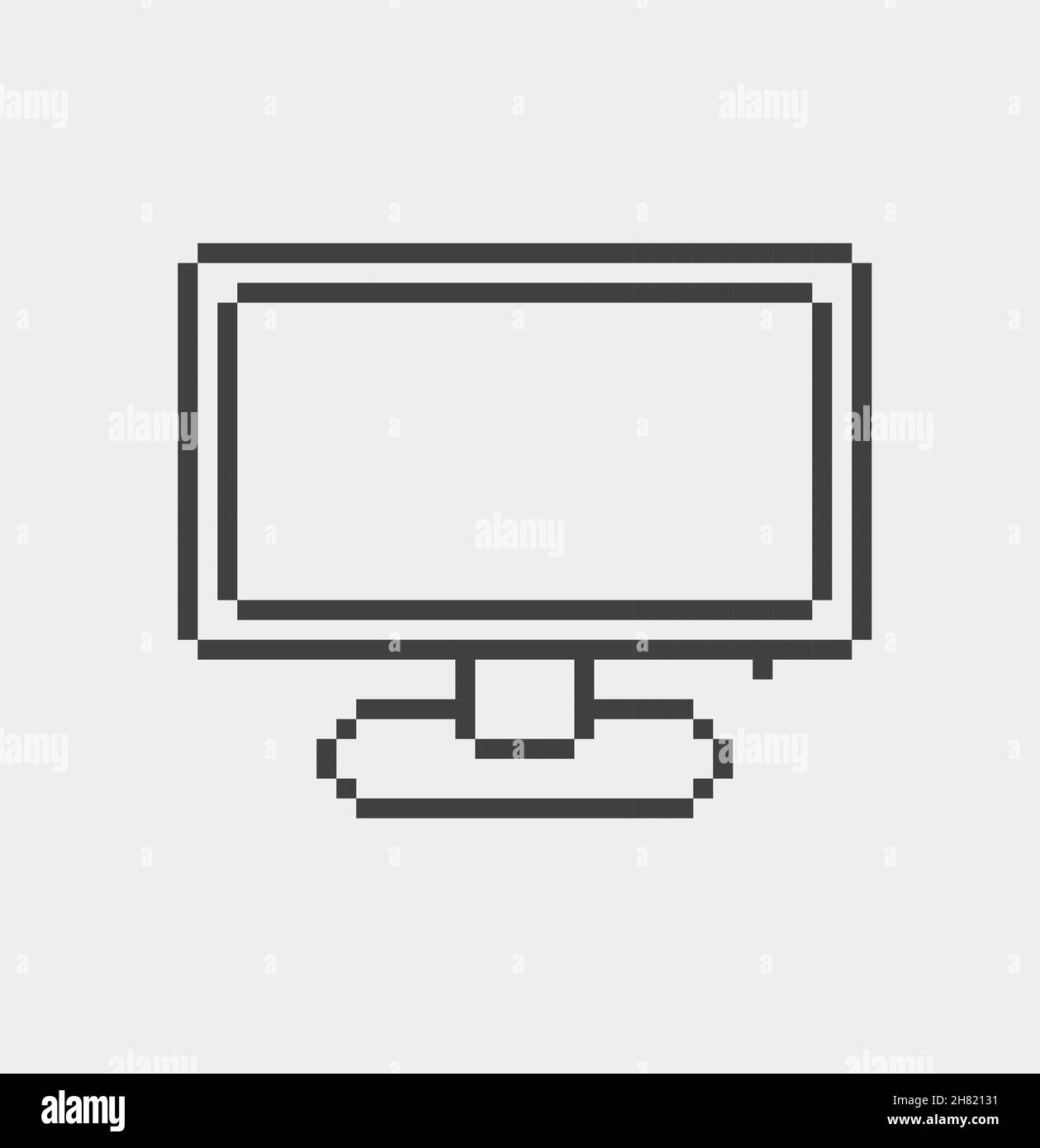 Monitor Screen pixel Icon, in the vector. EPS 8 format Stock Vector ...