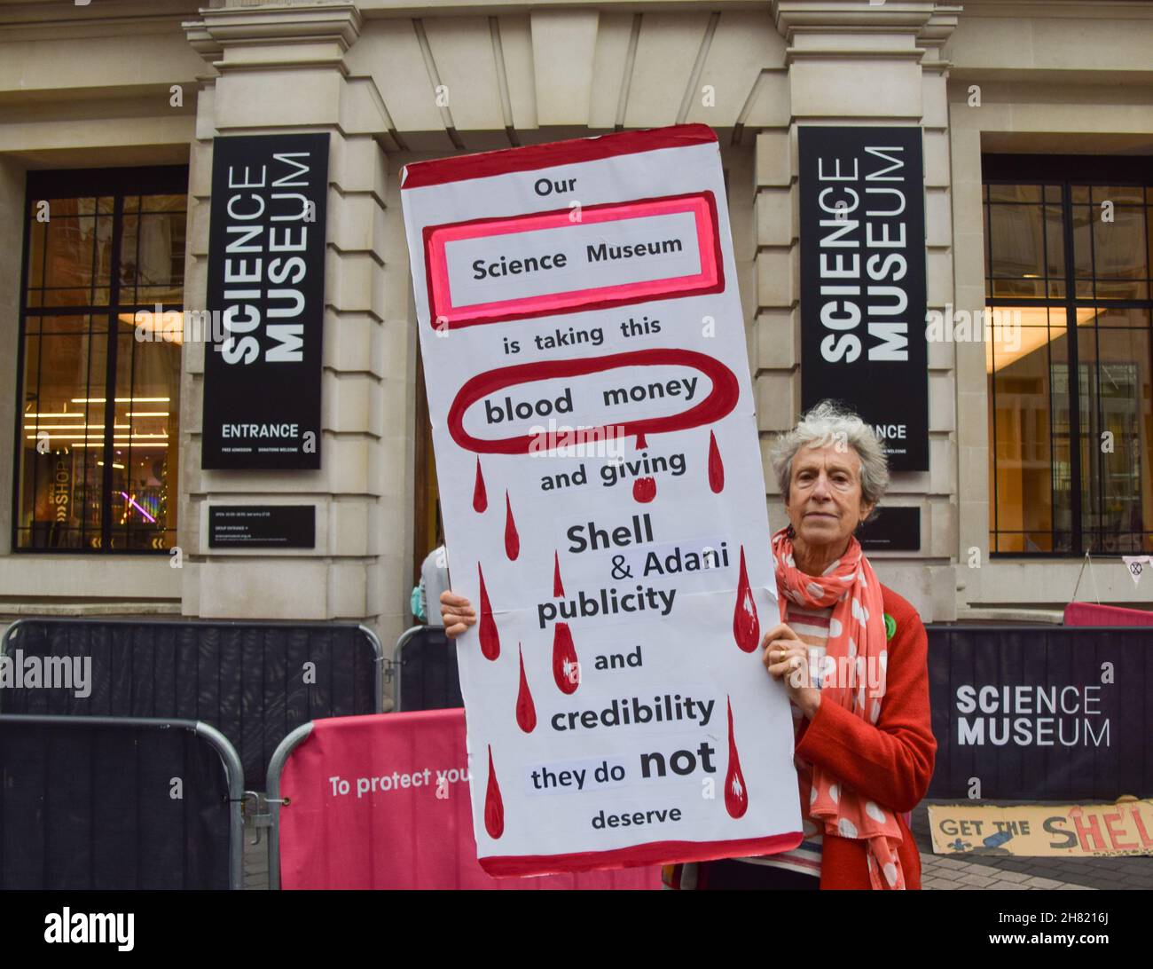 London, UK. 12th November 2021. Extinction Rebellion demonstrators ...