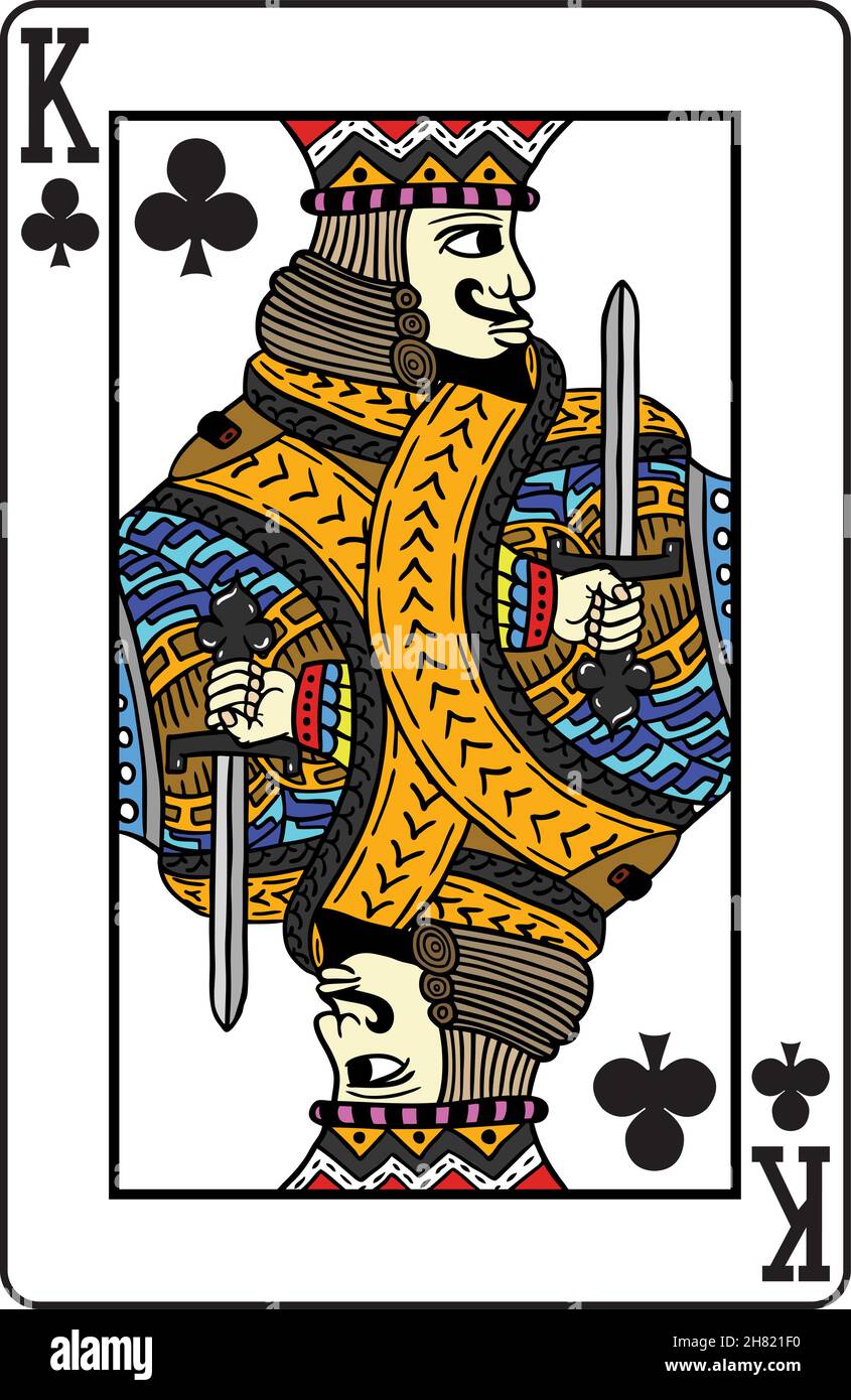 King Of Clubs Vector Art